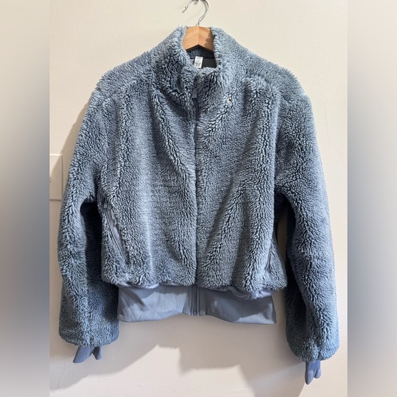 ALO Yoga | Jackets & Coats | Alo Yoga Blue Teddy Jacket | Poshmark